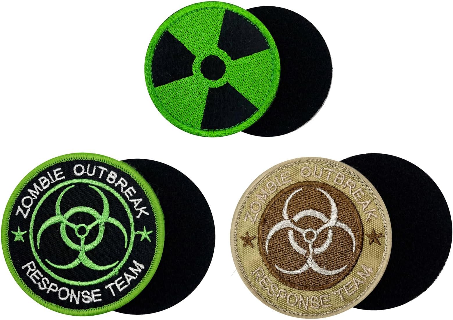 Amazon.com: Biohazard Symbol Embroidered Patch Iron-On Danger Symbol ...