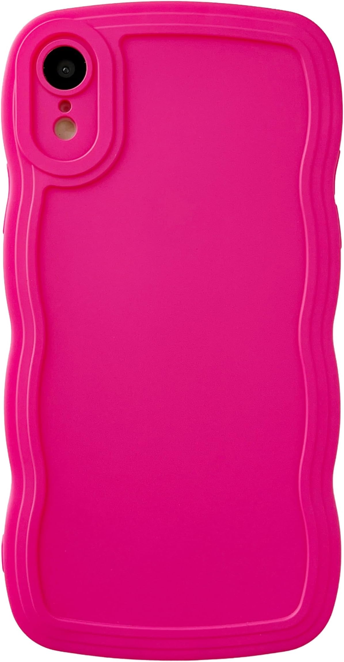 Amazon.com: Caseative for iPhone Xr Case, Solid Color Curly Wave Frame Soft Compatible with ...