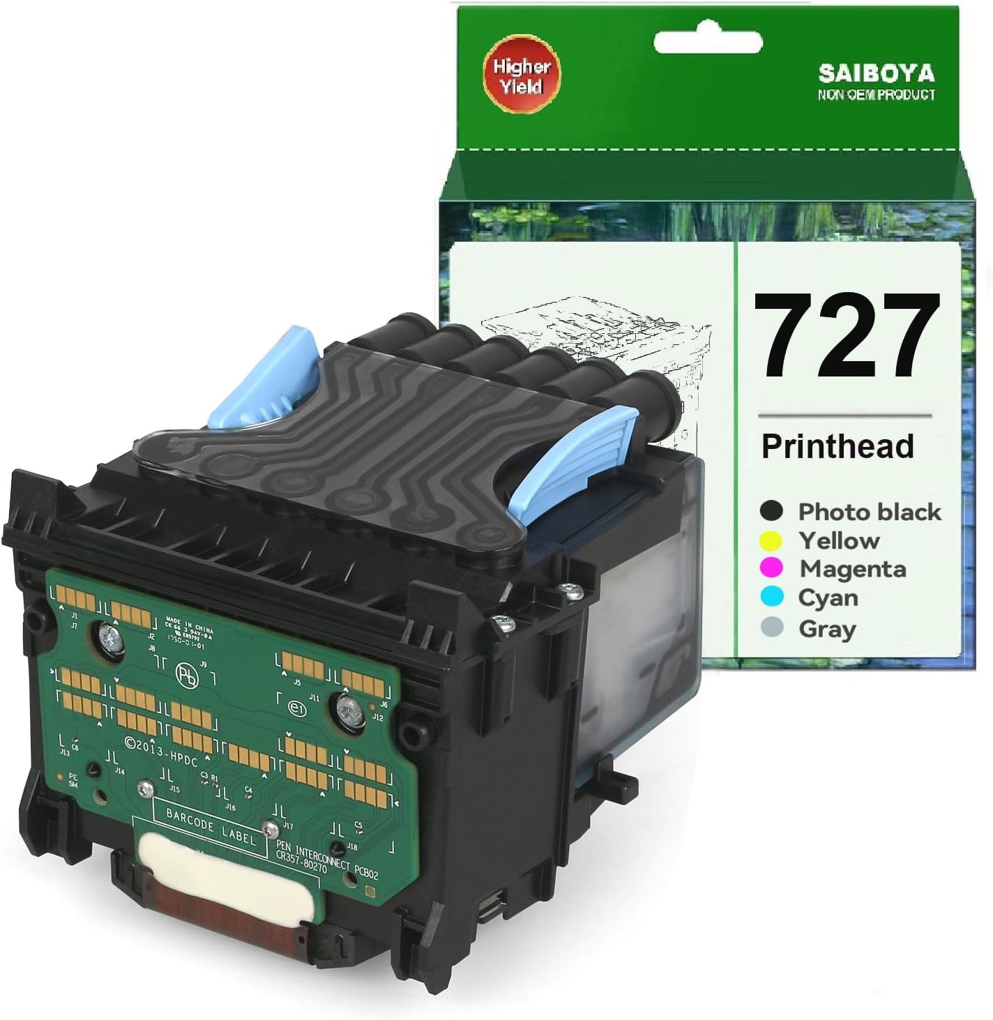 Amazon.com: SAIBOYA 727 Printhead (B3P06A) Kit Replacement for ...