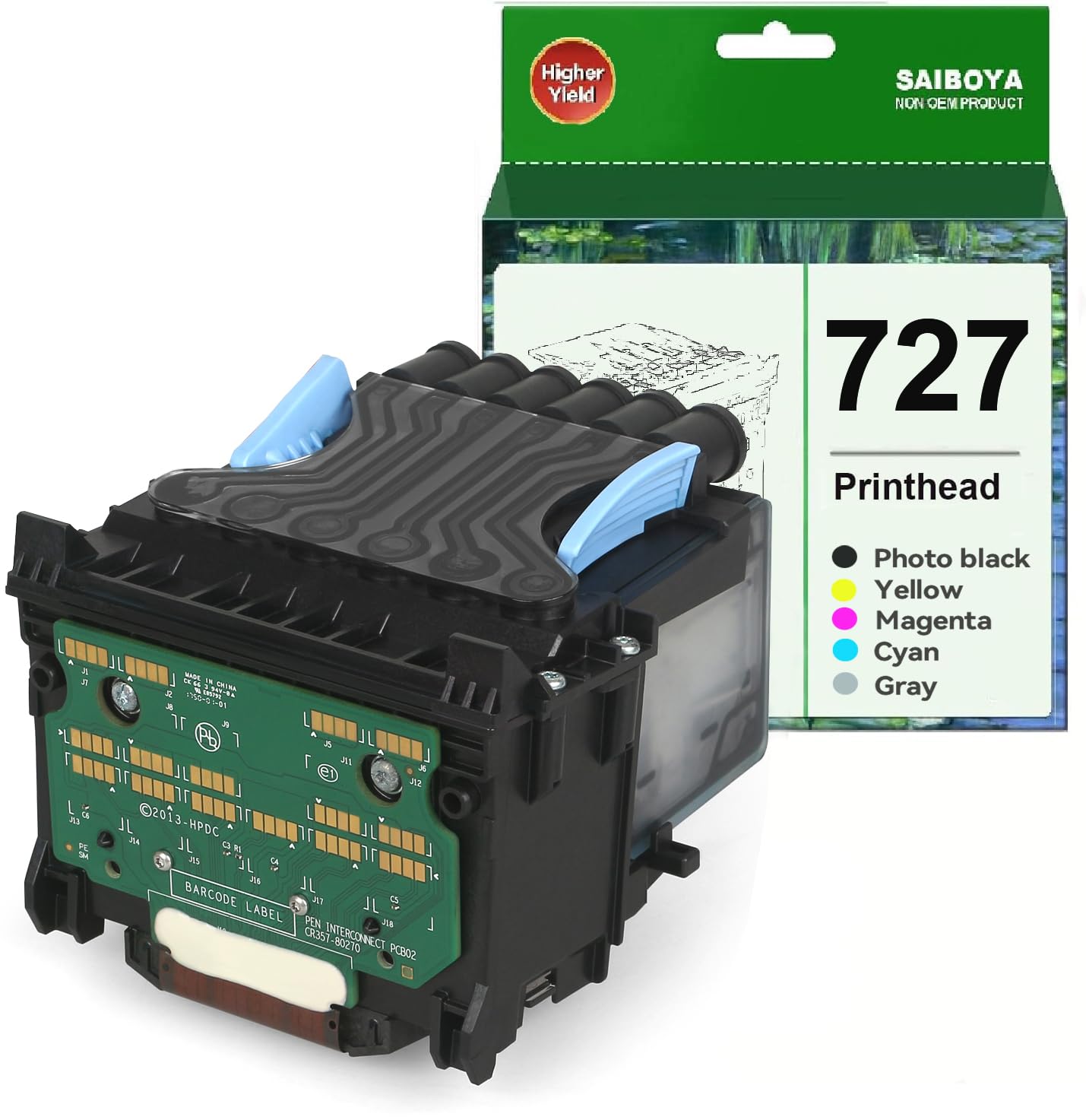 Amazon.com: SAIBOYA 727 Printhead (B3P06A) Kit Replacement for ...