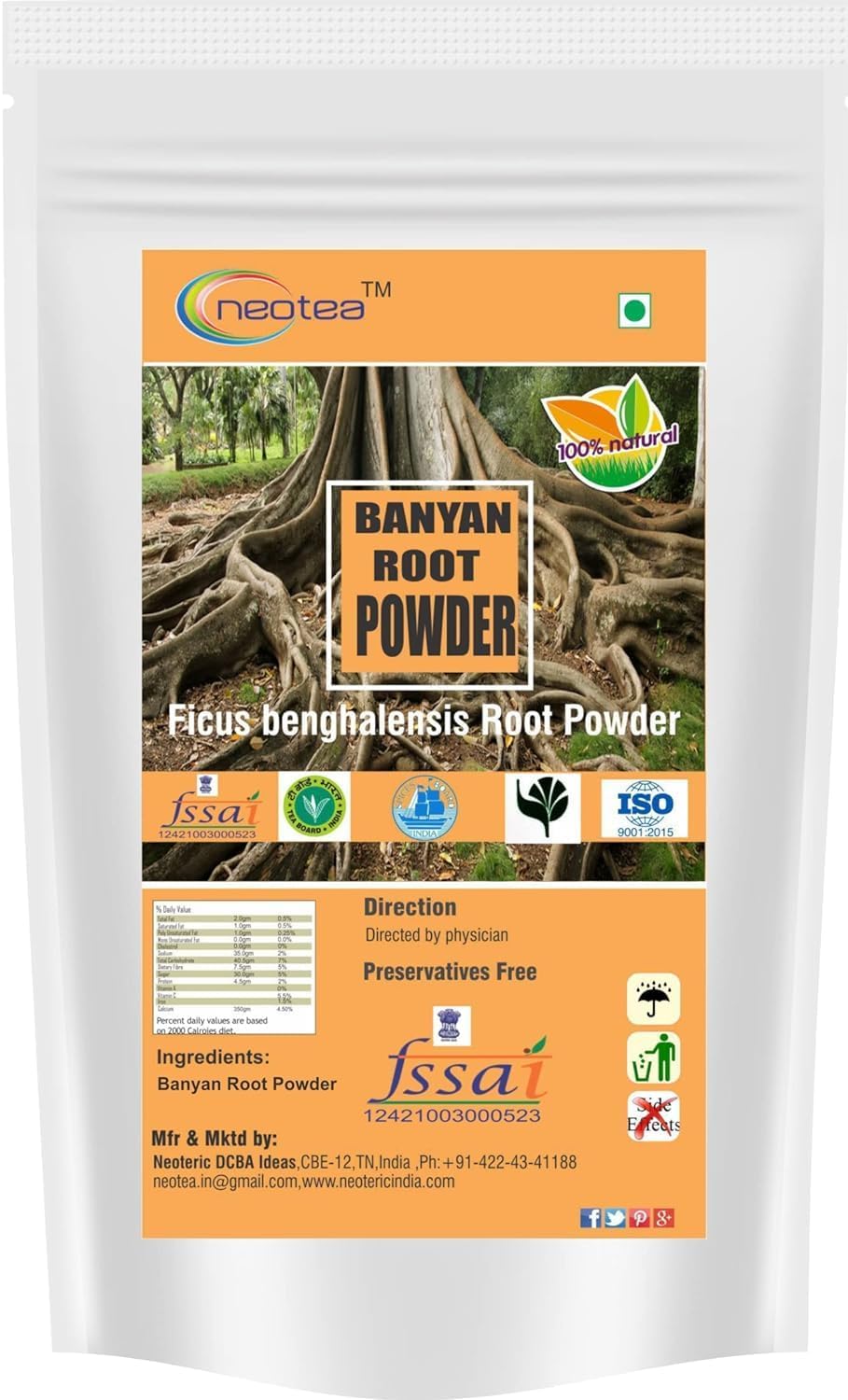 Amazon.com: Banyan Root Powder, 300Gm : Health & Household