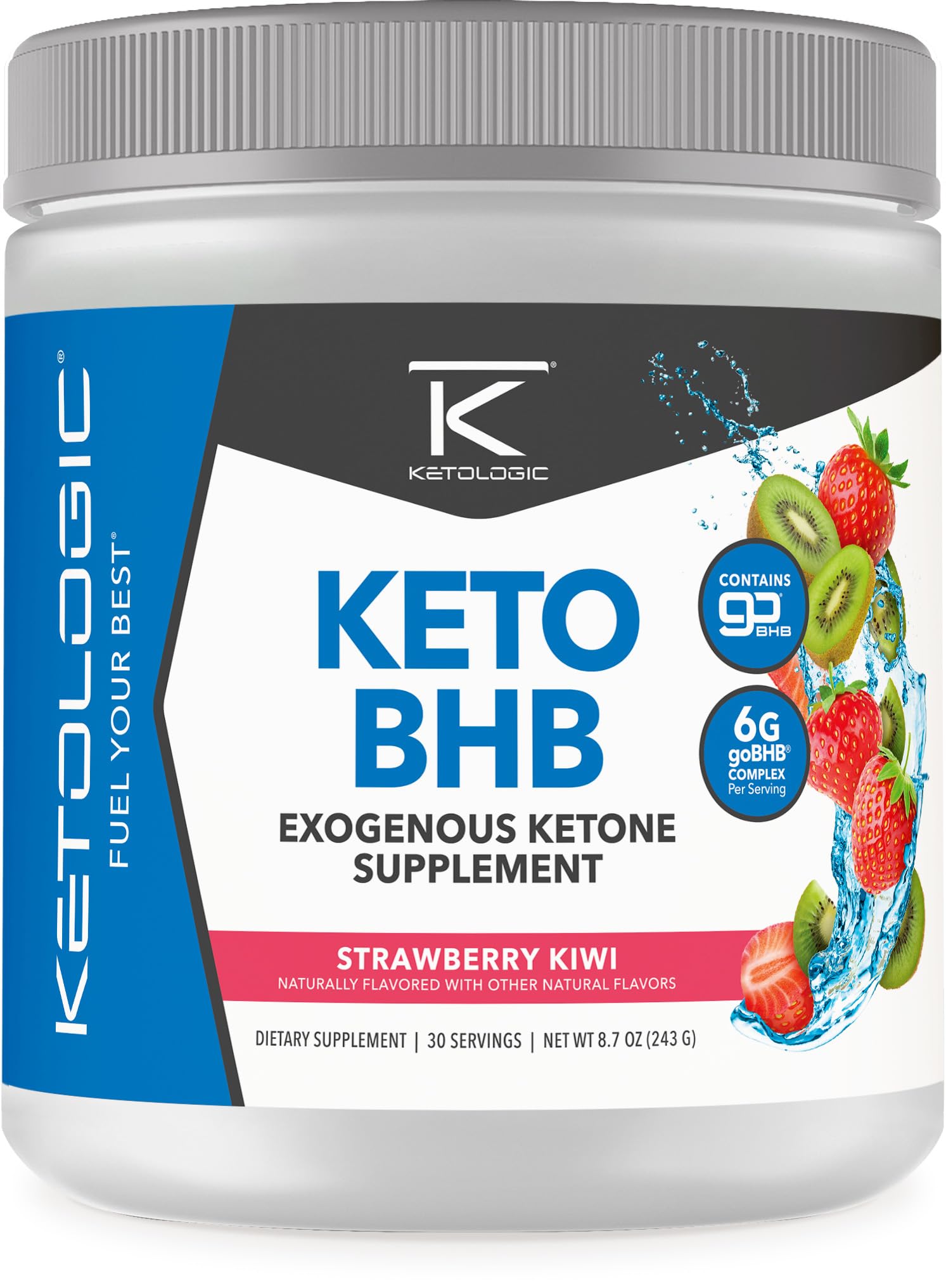 Amazon.com: Ketologic Keto BHB (Strawberry Kiwi Flavor) 30 Servings ...
