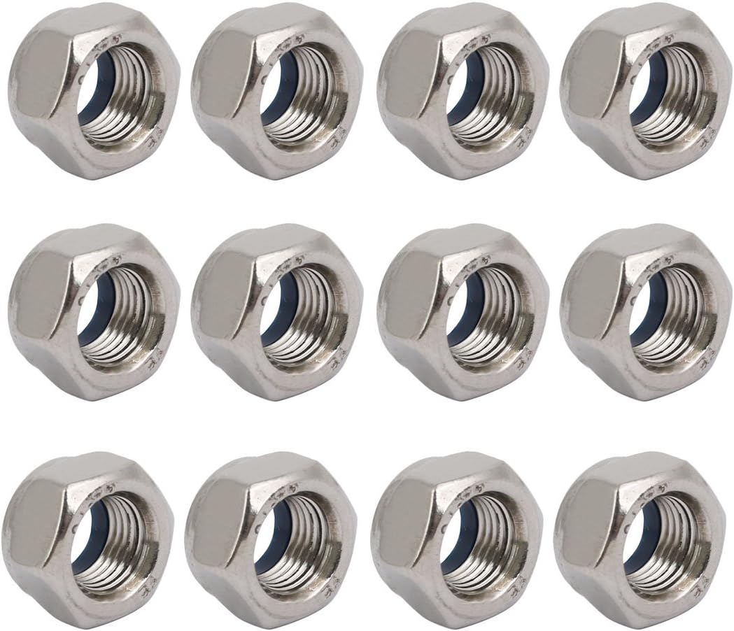 8stk M12x1,25mm Flanschmuttern 304 Edelstahl Metrisch Sechskantmutter ...
