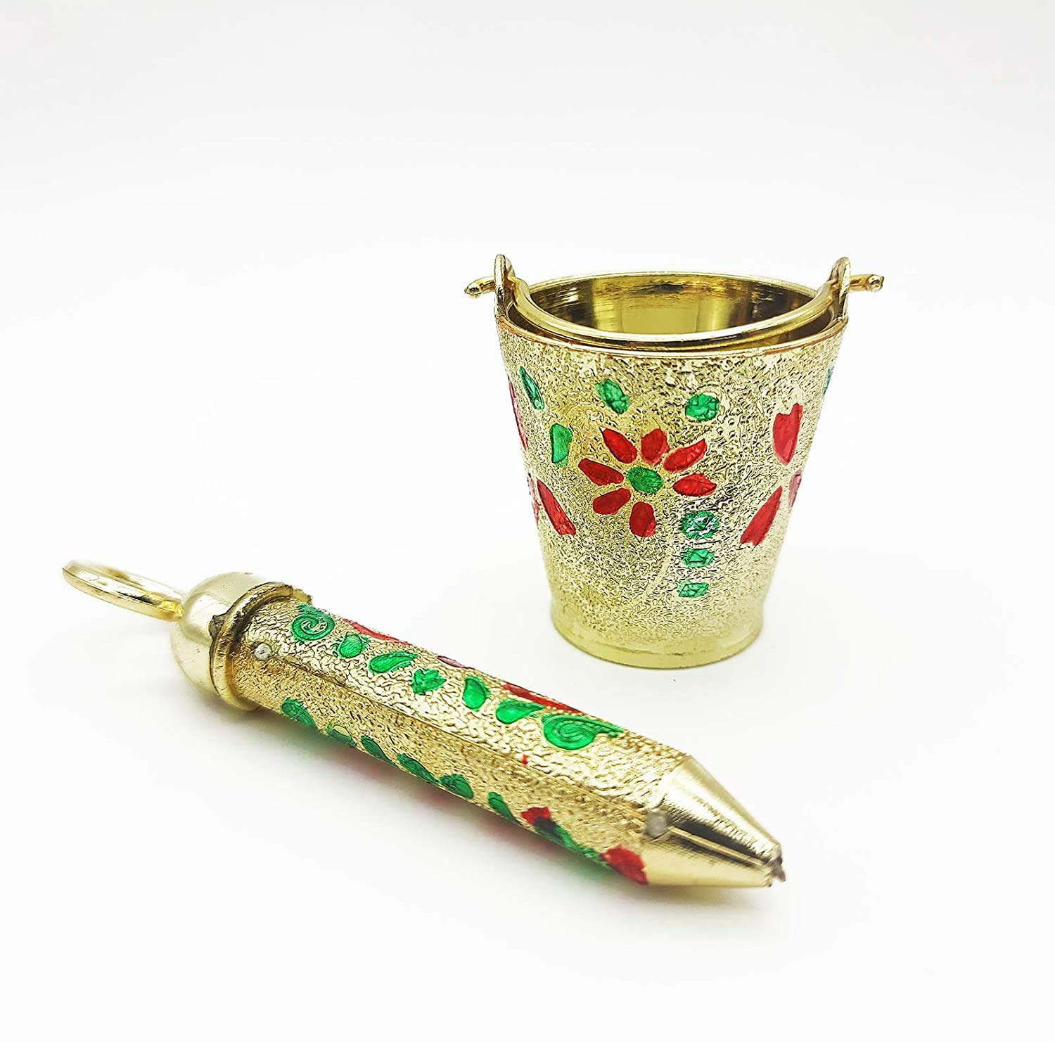 Plastic/Acrylic Holi Bucket and Pichkari Set for Laddu Gopal Ji Holi ...