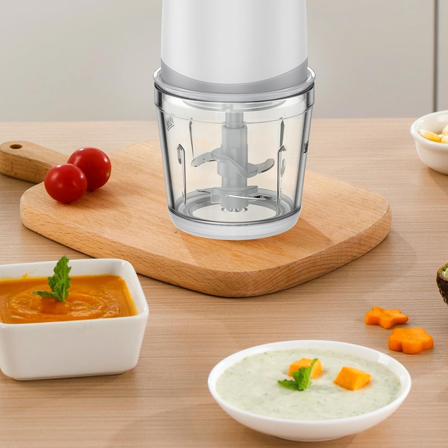 Snapklik.com : Euker Electric Mini Food Processor, 2.5 Cup Glass Bowl ...
