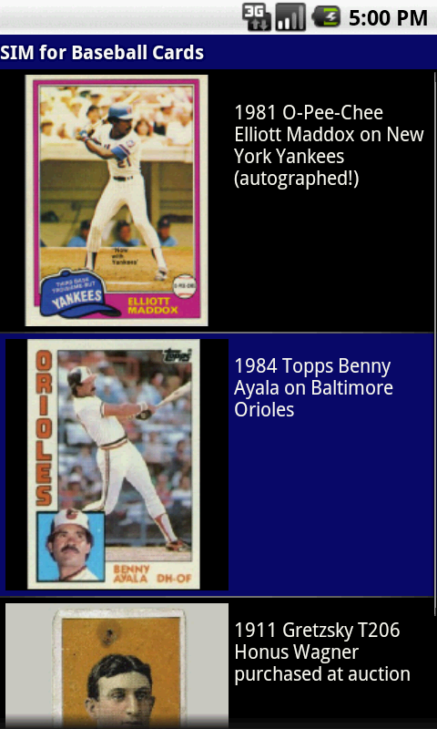 SIM for Baseball Cards - App on Amazon Appstore