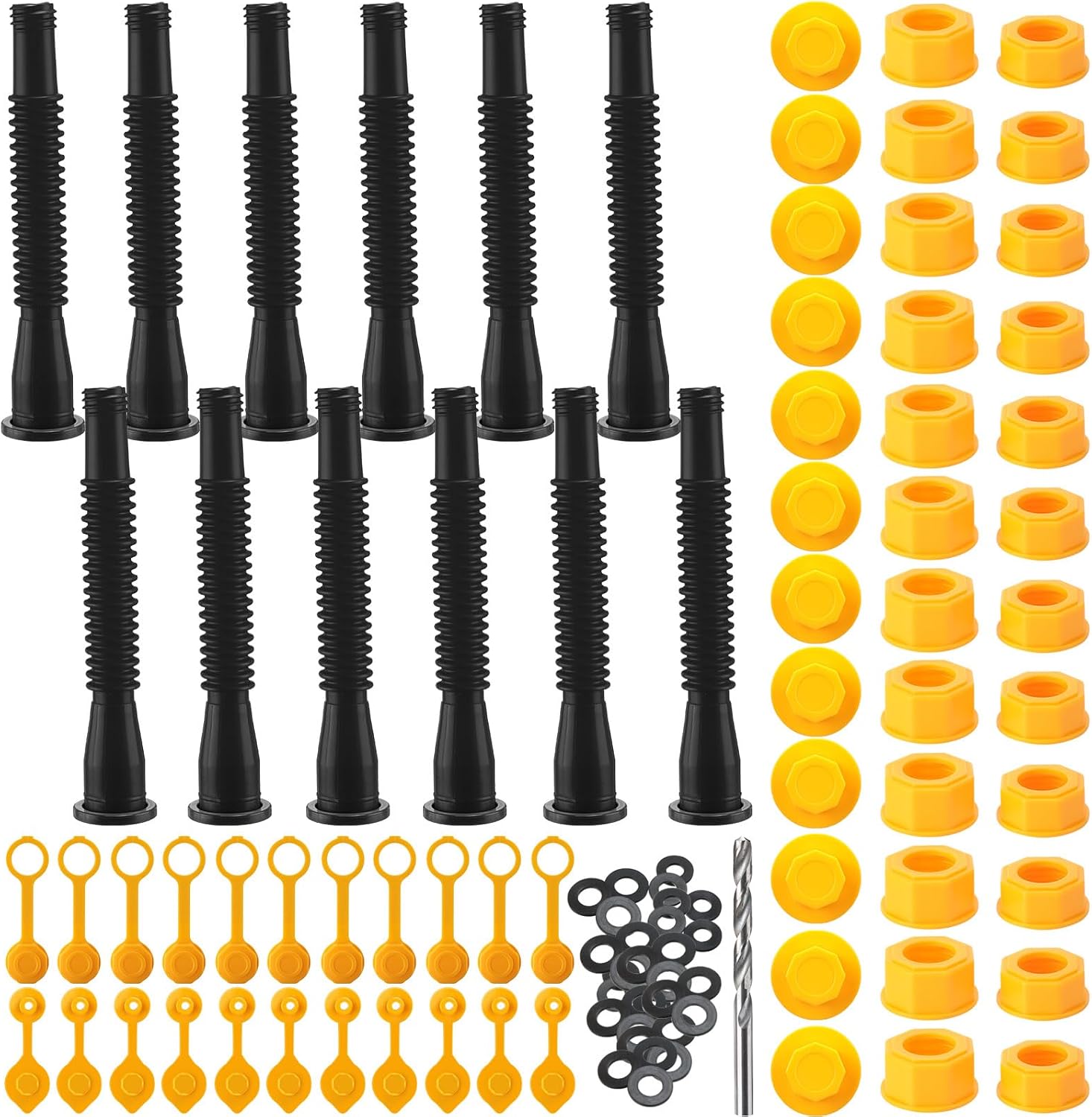 Amazon.com: BBTO 12 Kit Gas Can Spout Replacement with Screw Collar ...