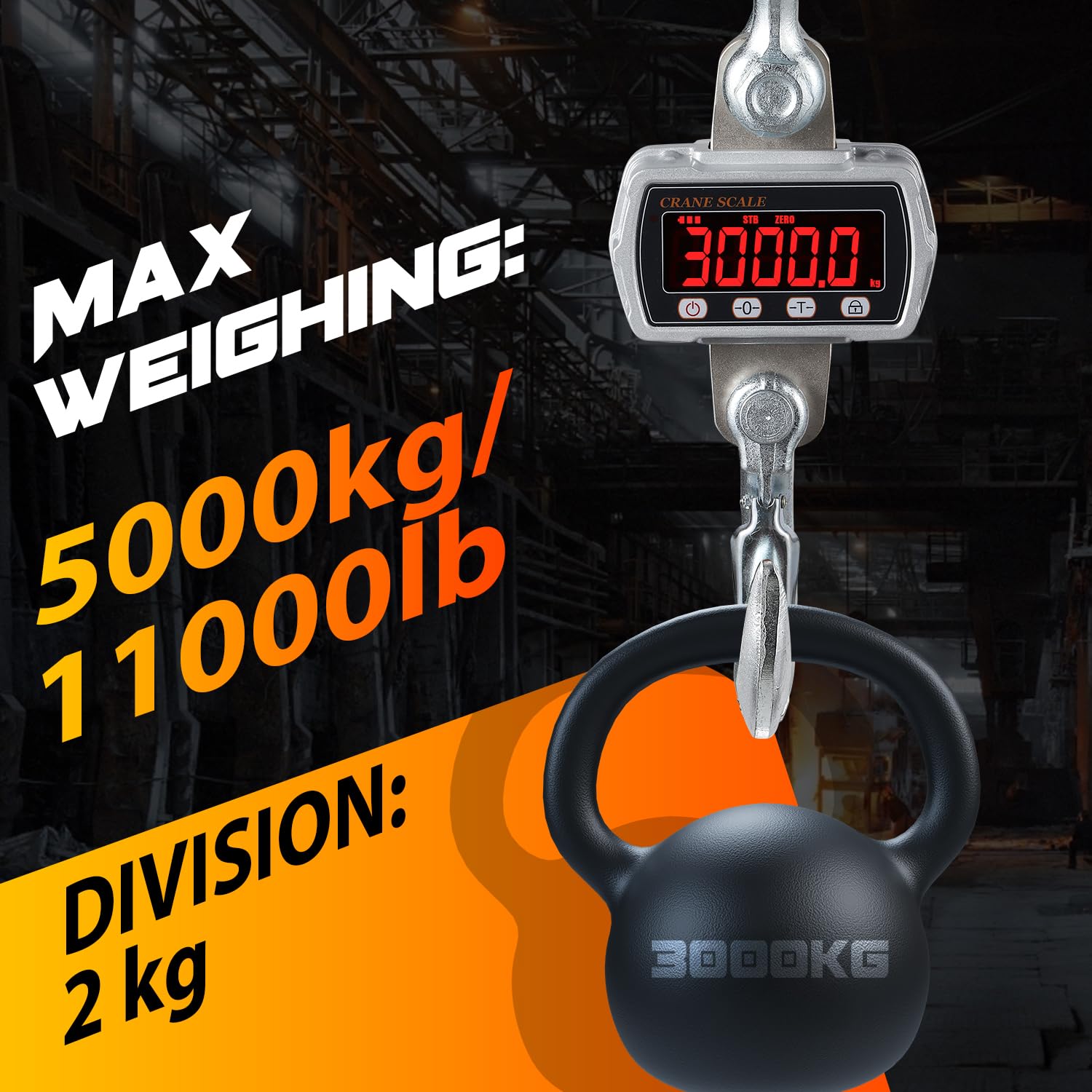 Snapklik.com : CGOLDENWALL Digital Crane Scale 11000lb Industrial ...