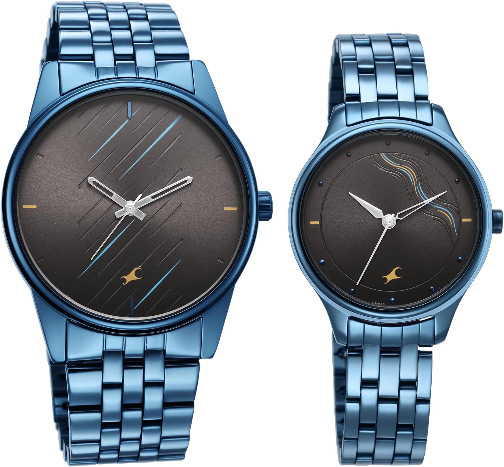 Buy Fastrack Mixmatched Quartz Analog Black Dial Blue Stainless Steel ...