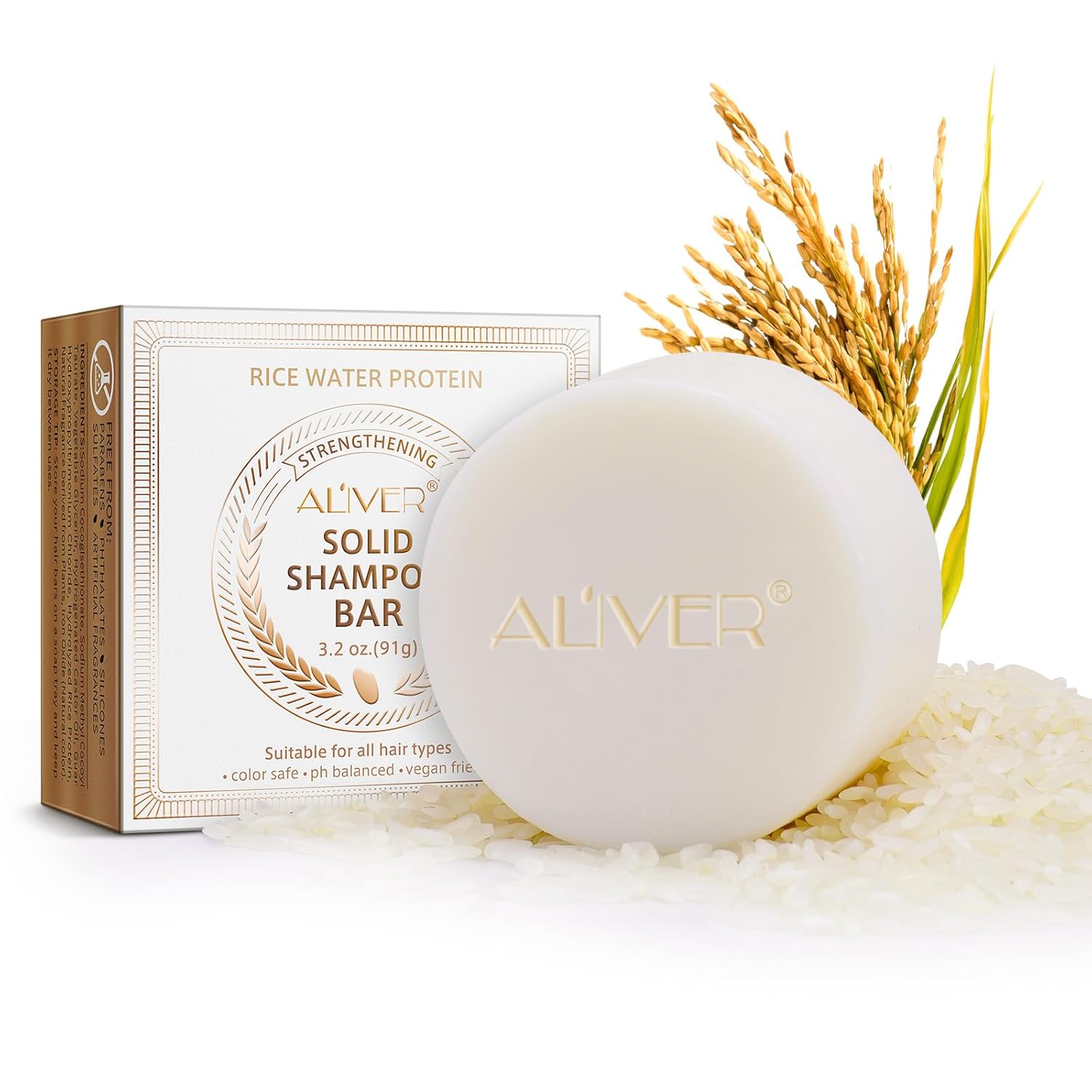 Amazon.com : Rice Water Shampoo Bar for Hair Growth, Rice Shampoo Bar ...