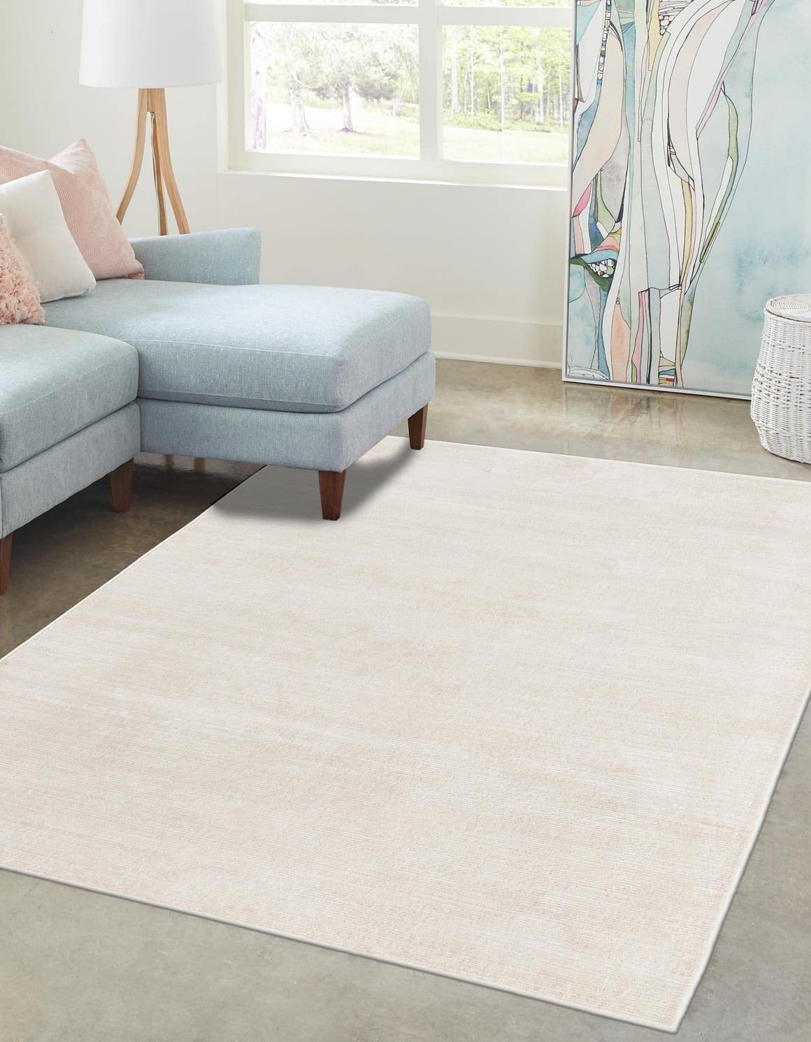 Amazon.com: Rugs.com Finsbury Collection Rug – 9' x 12' Ivory Medium ...