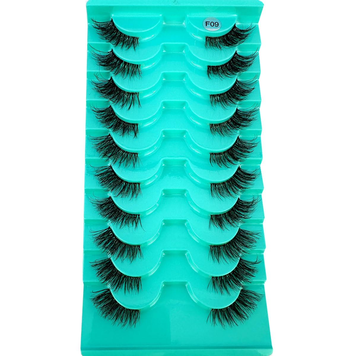 Amazon.com: HBZGTLAD 10pairs Fluffy Half eye Mink Eyelashes Clear Band ...
