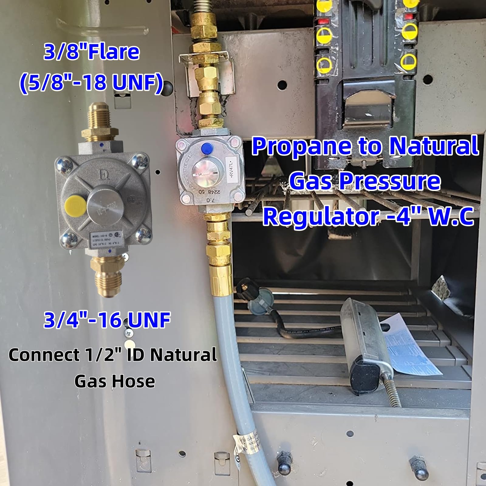Snapklik.com : Dual Fuel Gas Regulator, 1/2" FPT Natural Gas & Propane ...