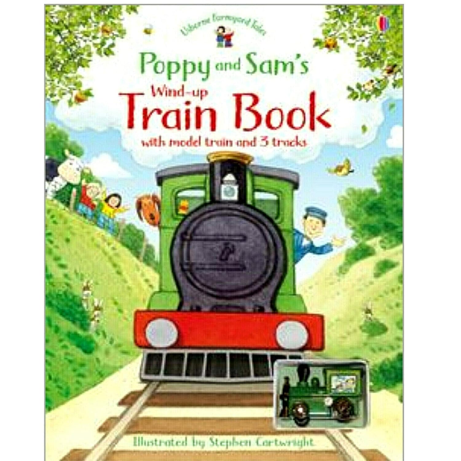 Usborne Farmyard Tales Poppy and Sam's Wind-up Train Book: Heather ...