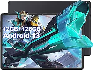 10 Inch Android 13 Tablet, 12GB RAM + 128GB ROM/TF 1TB Octa-Core, GSM ...