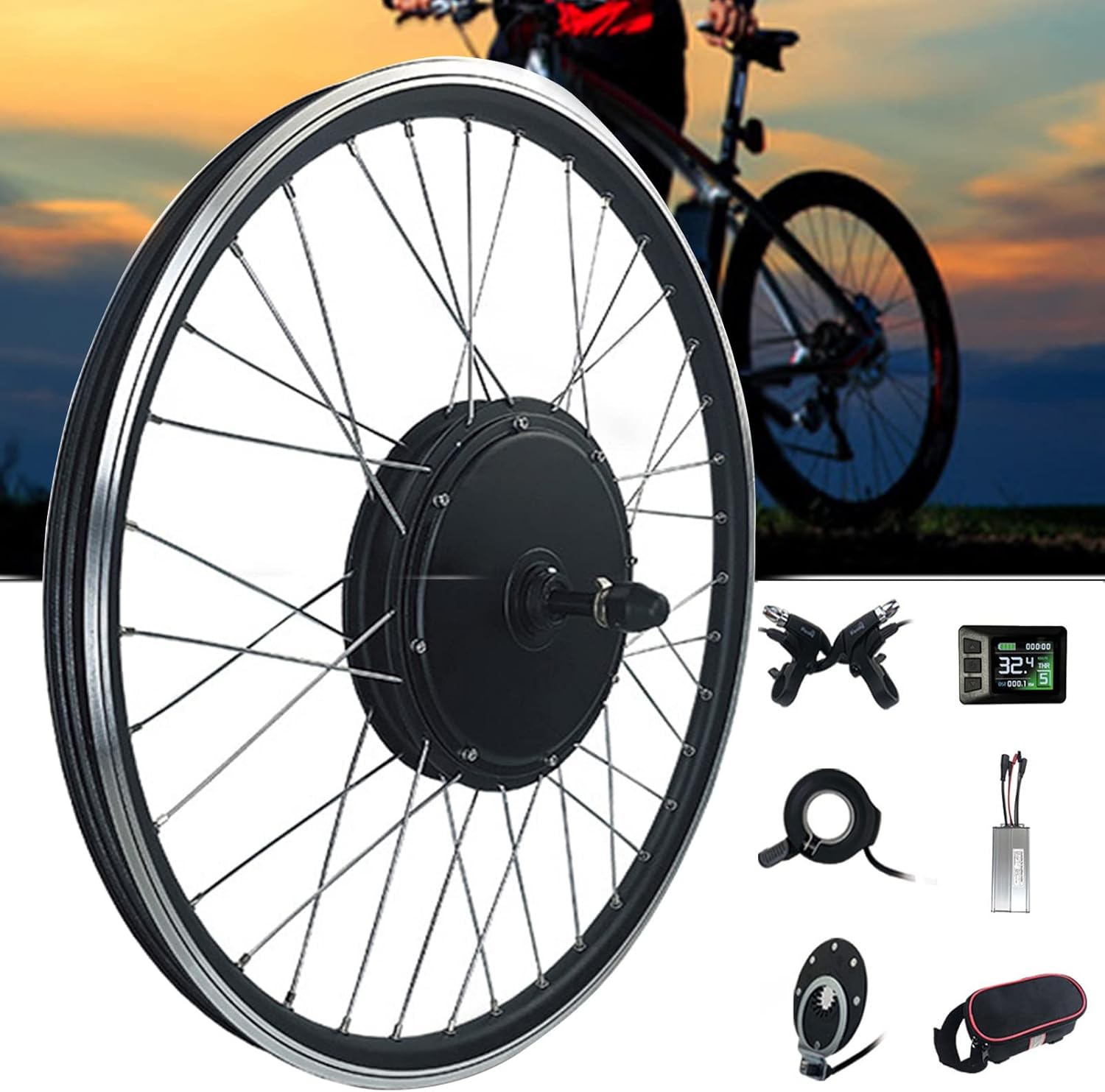 ROGHA Elektro-Fahrrad Umbausatz Ebike-Kit 48V 1000W E-Bike Umbausatz ...