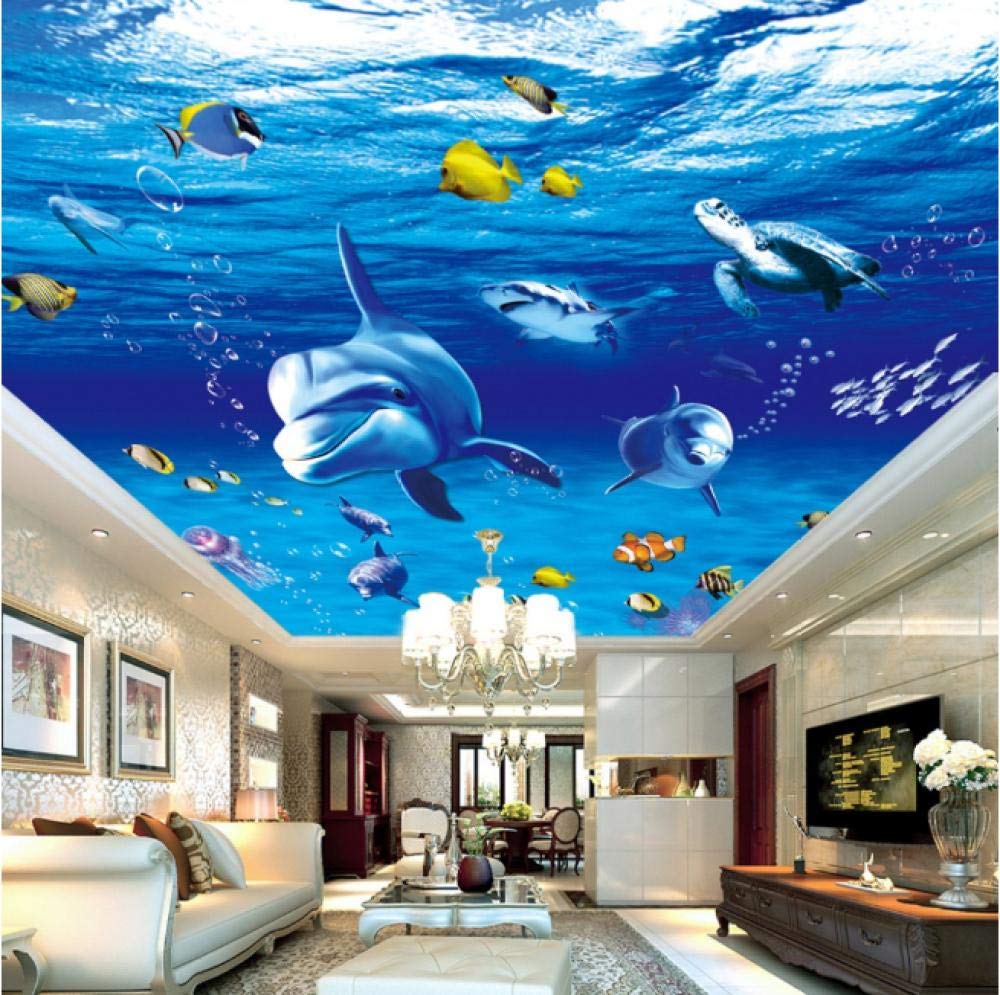 Decorative Paper For Living Room Ceiling Modern Simple Blue Sky White
