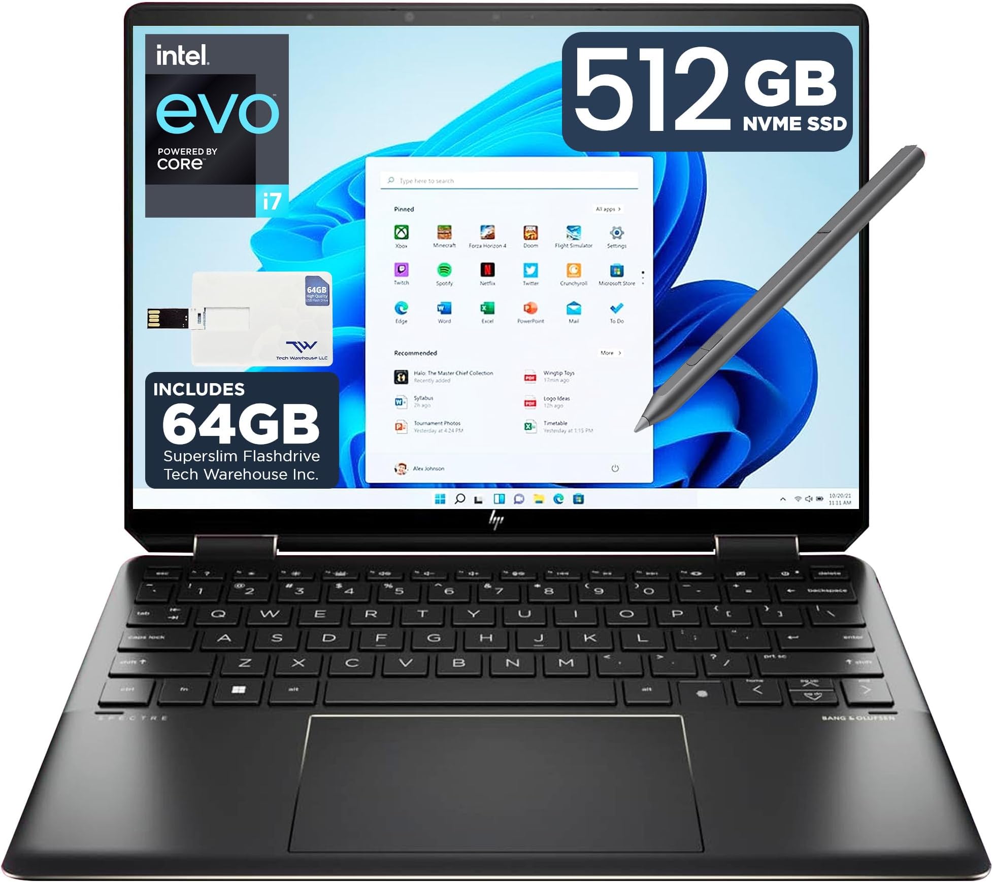 Amazon.com: HP Spectre 2023 x360 Luxury 14T Intel Evo Laptop Intel i7 ...