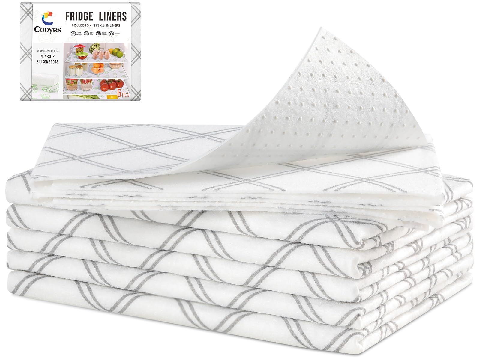 Amazon.com - Cooyes 6pcs 12" x 24" Refrigerator Drawer Liners ...