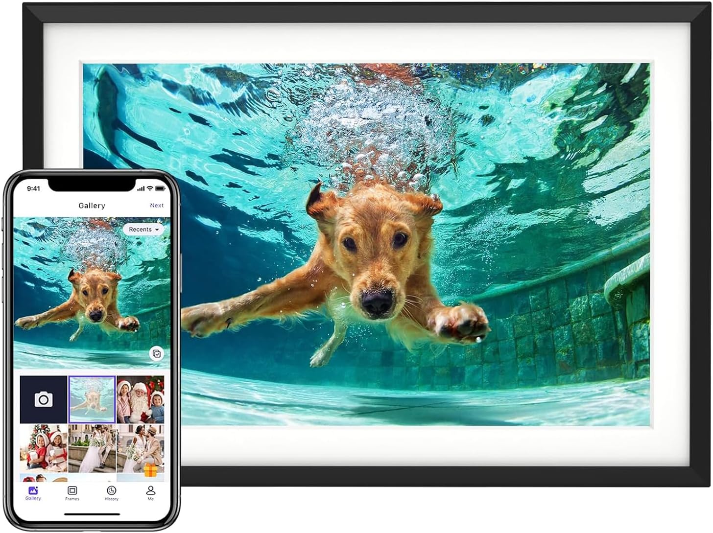 Euphro 10.1'' Digital Picture Frame with 32GB Storage, WiFi Digital ...