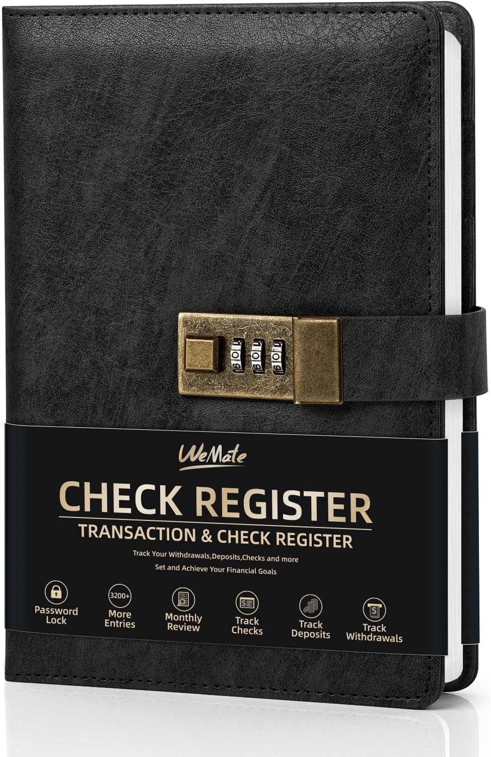 Amazon.com : WEMATE Hardcover Check Registers, Personal Checkbook ...