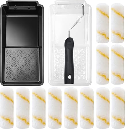 Juego de rodillos de pintura para paredes y techos, cepillo para polvo ...