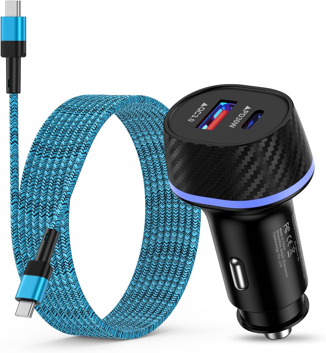 Amazon.com: USB C Car Charger for iPhone 16 15 Pro Max, 40W Dual Port ...