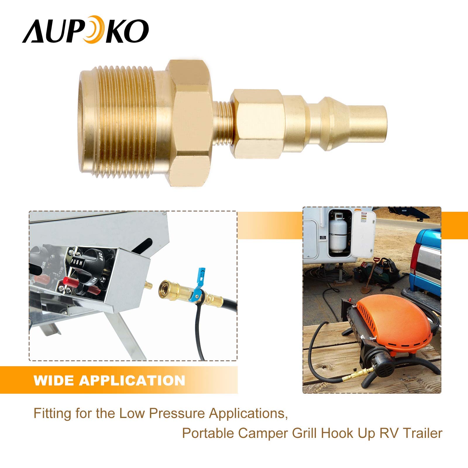 Snapklik.com : Aupoko Propane 1/4" Quick Connect Disconnect Plug