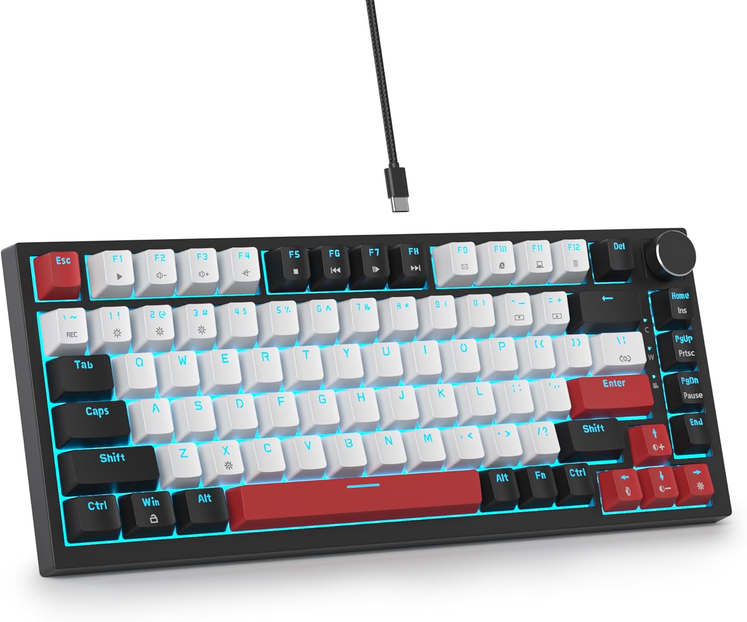 SbocKeeb V400 Custom Gaming Keyboard 75 percent Hot-Swappable, 75% ...