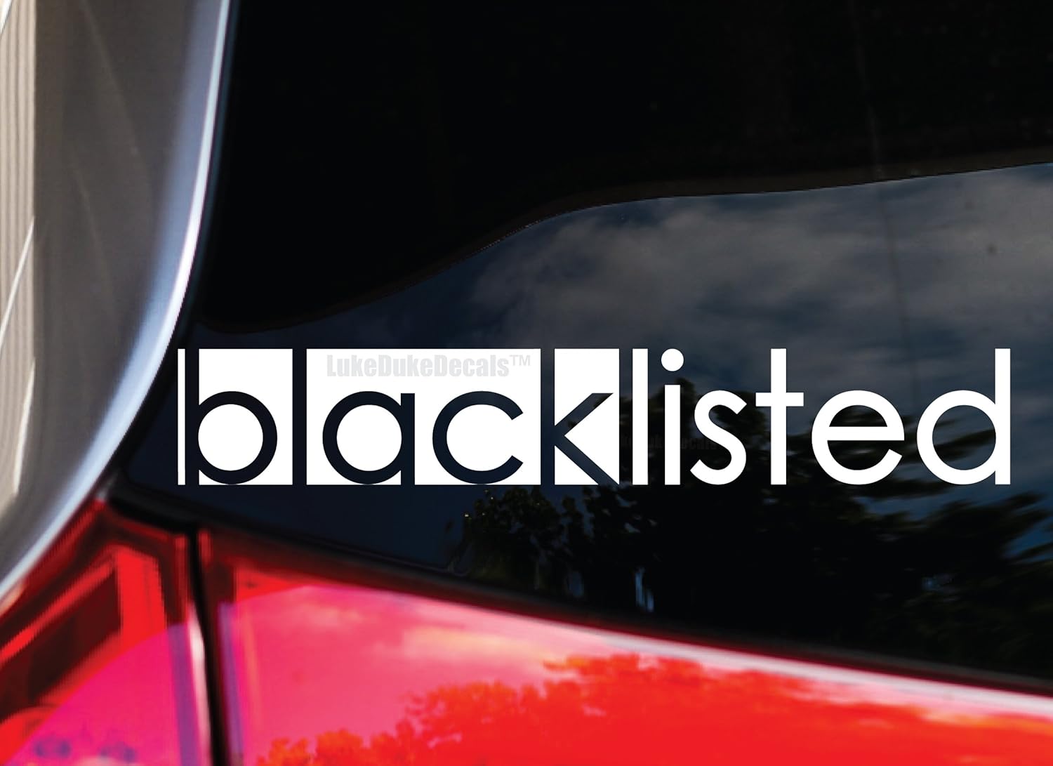 Amazon.com: BLACKLISTED Vinyl CAR Decal Sticker (2 Pack!) 8" X 1.3 ...