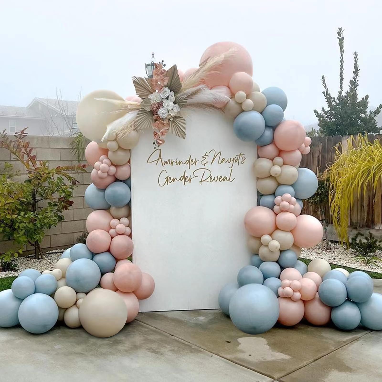 Amazon.com: VANGNING He or She Gender Reveal Decal for Balloon Arch ...