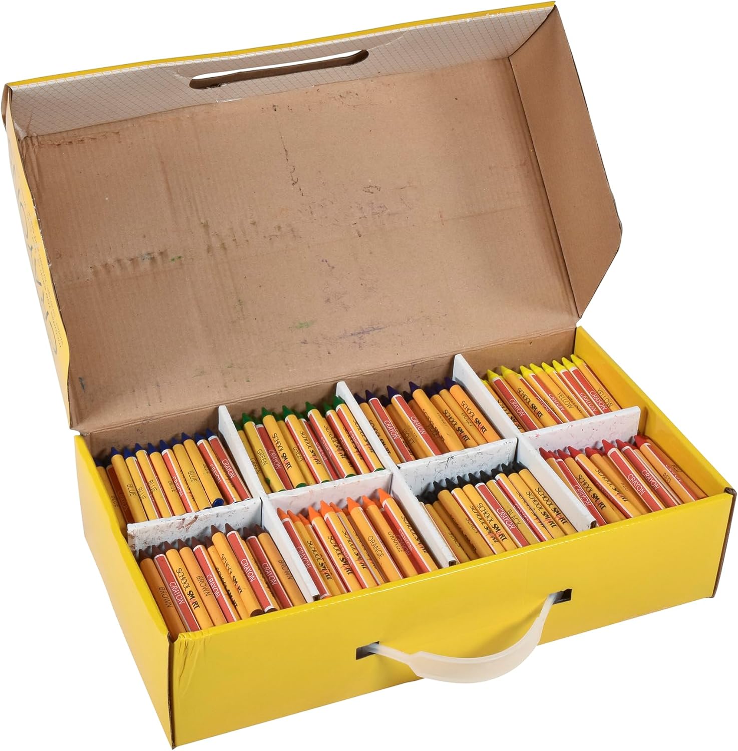 Amazon.com: School Smart Classroom Crayon Set with Storage Box ...