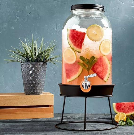 Amazon.com | MASON CRAFT & MORE 2.9 Gallon Glass Drink Dispenser with ...