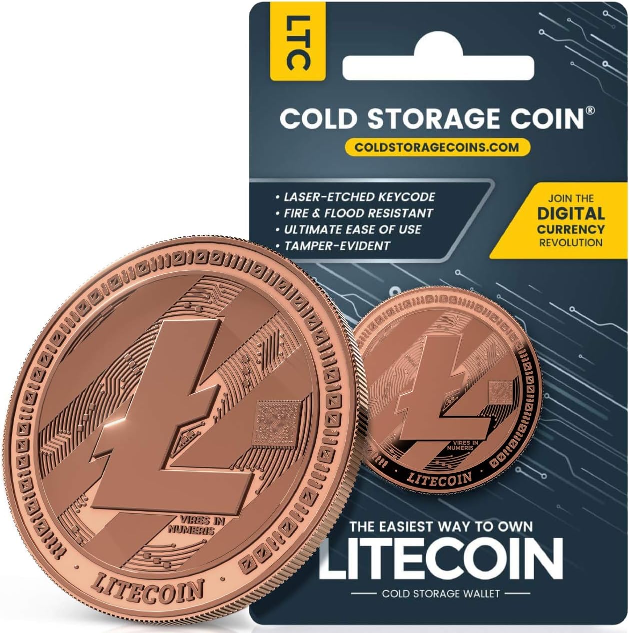 Amazon.com: Litecoin Cold Storage Wallet - 1 Ounce 999 Pure Copper ...