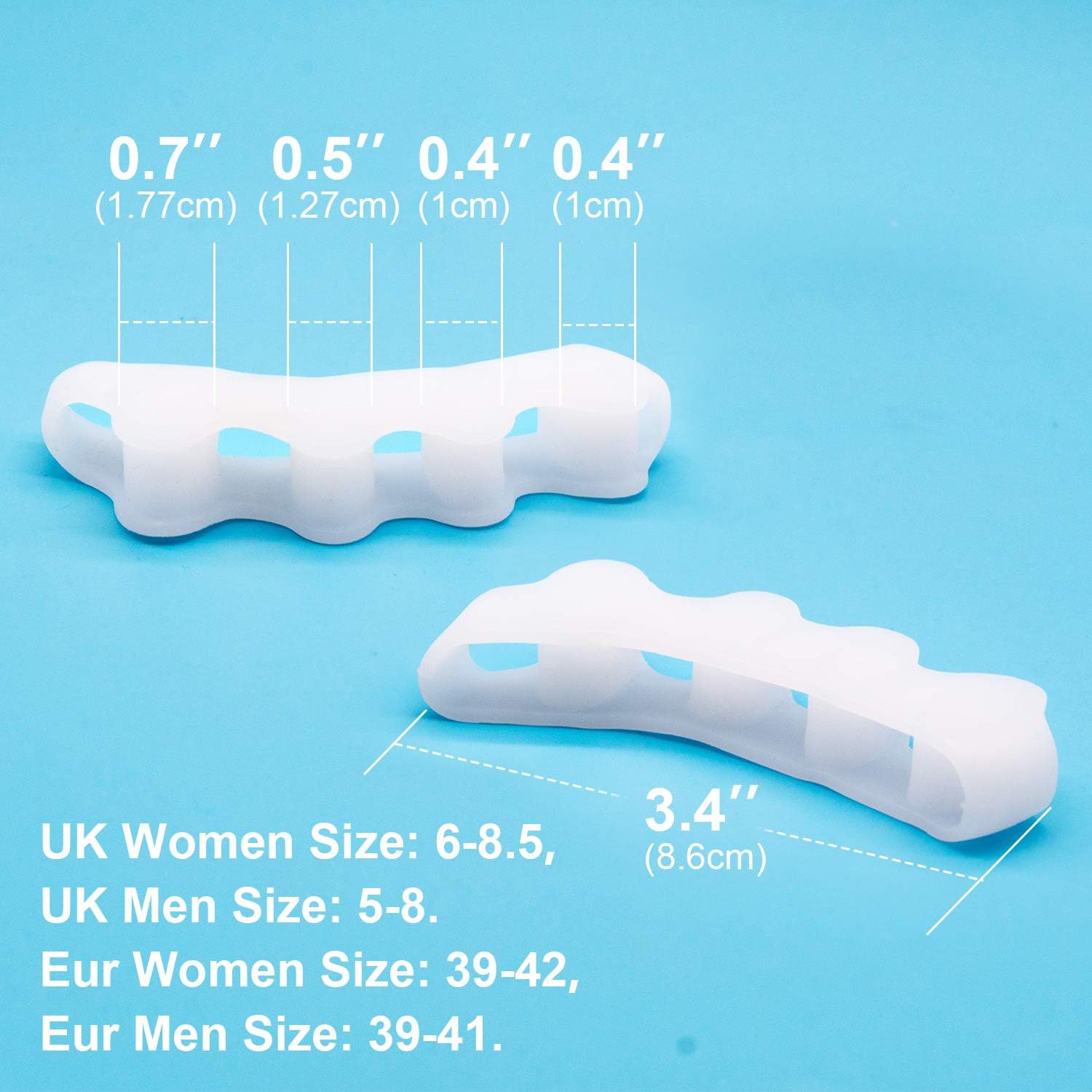 Bukihome Toe Separators to Correct Bunion Toes, Separate Overlapping Toes, Re-Align Toe to Their ...