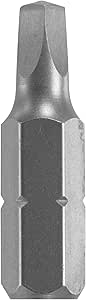 Bosch 29050 2.5cm Length Full Hex R2, Number 2 Square Recess Bit, Grey ...