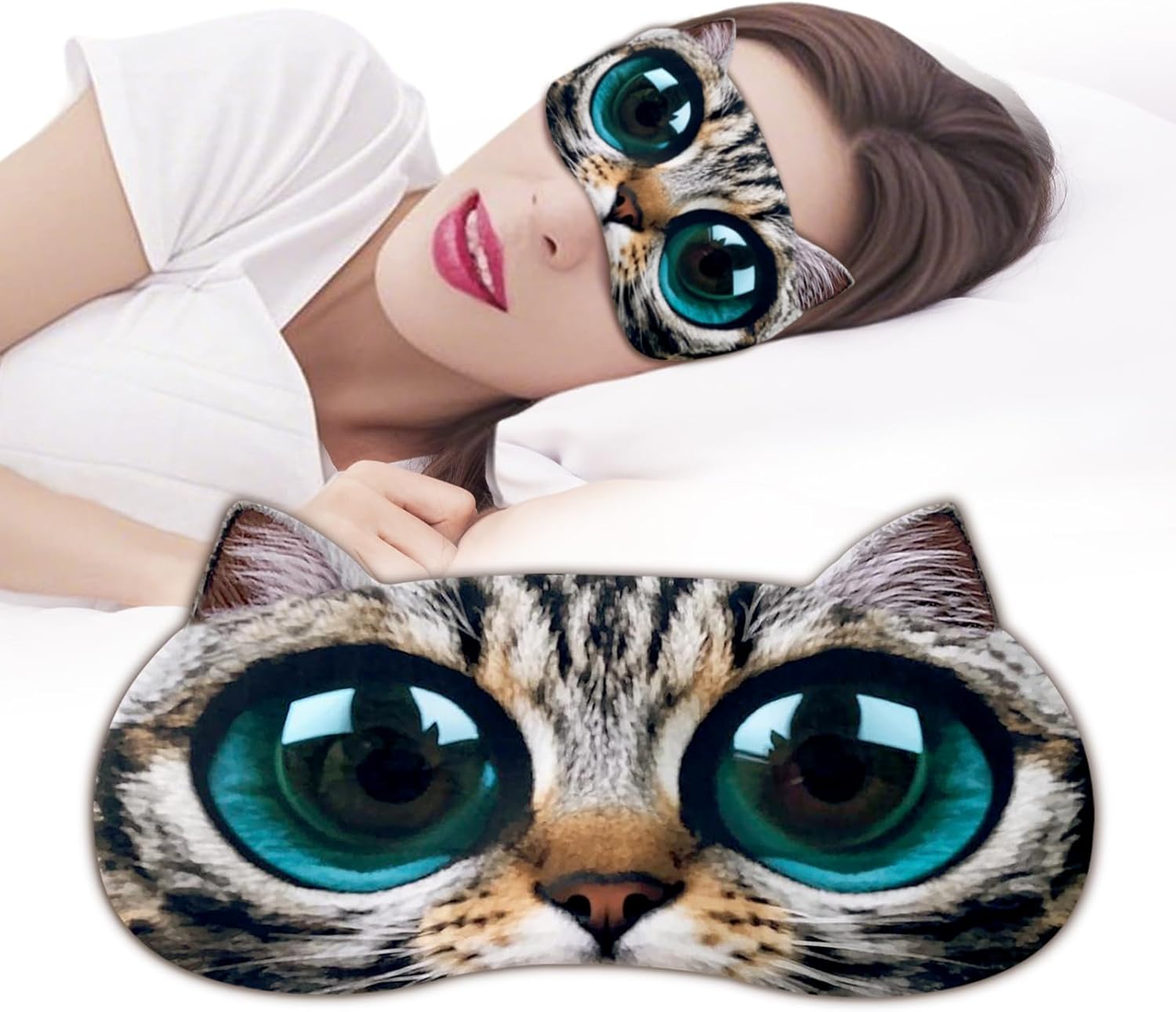 Ptrin Satin Sleeping Mask, Light Blocking Sleeping Mask with Adjustable ...