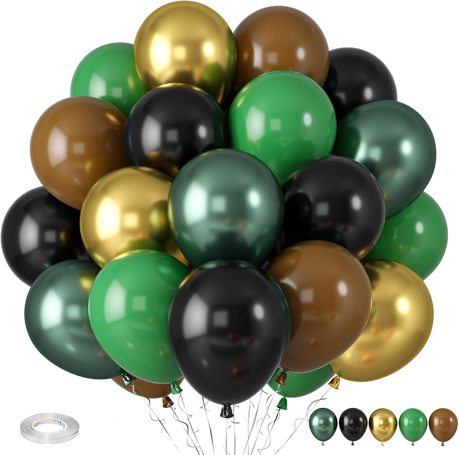 Amazon.com: Green and Brown Balloons, Dark Emerald Green Balloon ...