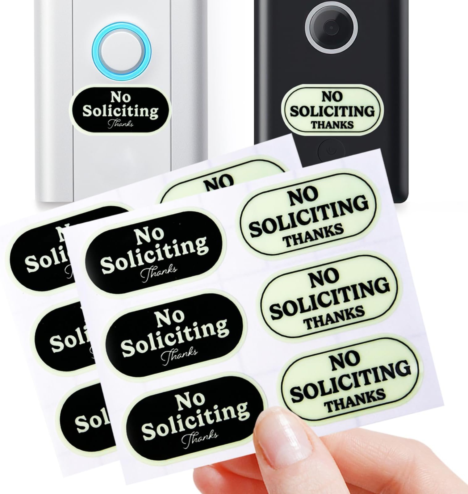 Amazon.com: Small No Soliciting Sign for House - 1.2x0.6 Inches ...