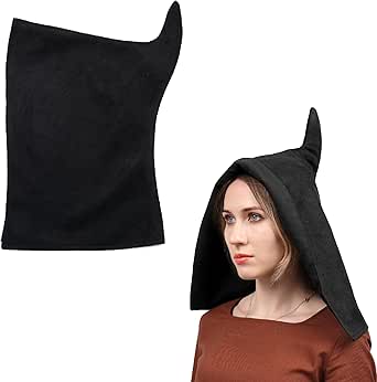 Amazon.com: PROCOS Medieval Coif Cap 14th Century Open Hood Hat for ...