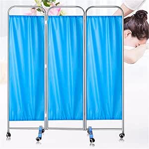 Amazon.co.jp: Folding Rolling Medical Privacy Screen, 3 Panels - 6ft ...