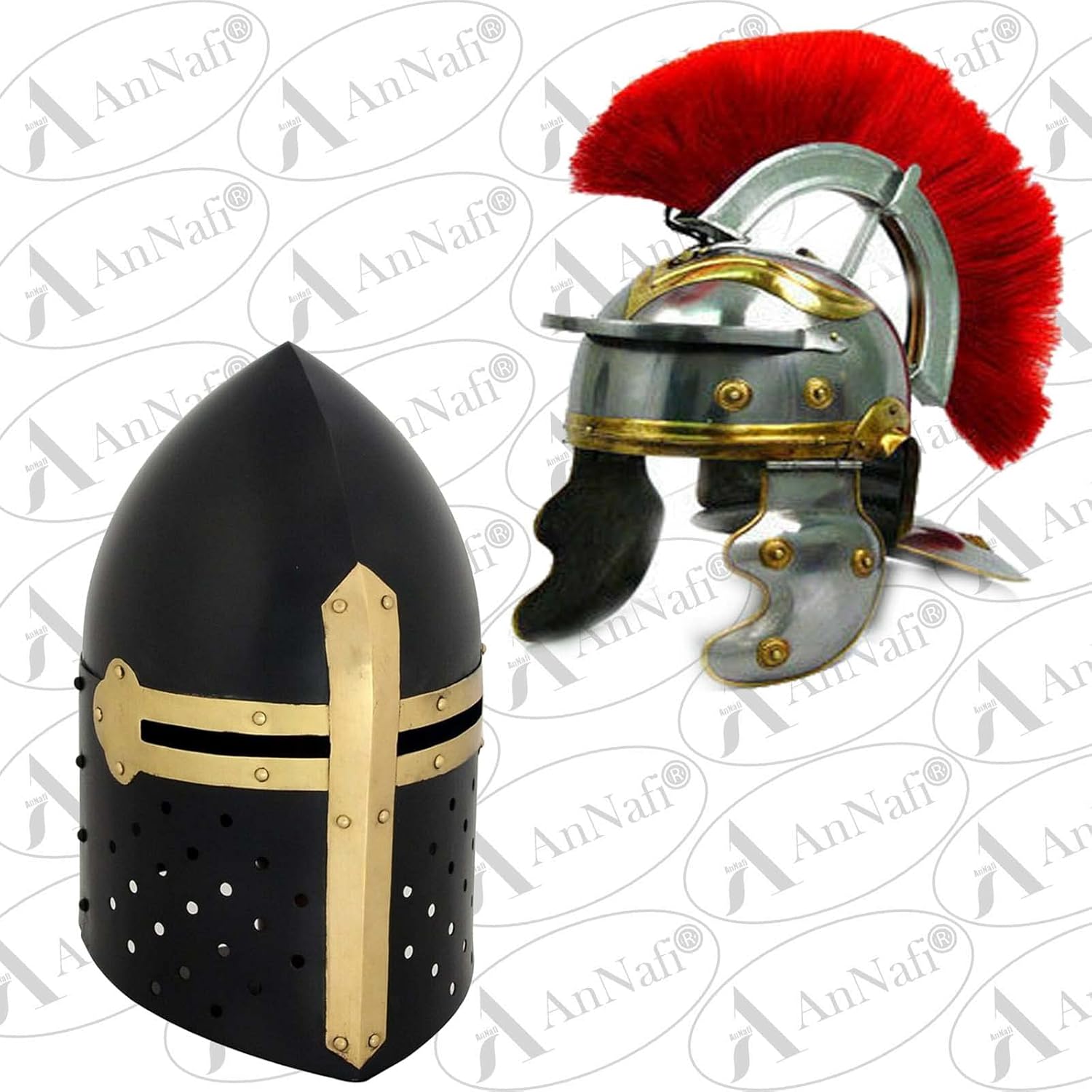 Amazon.com: AnNafi® Roman Centurion Helmet Armor With RED Plume ...