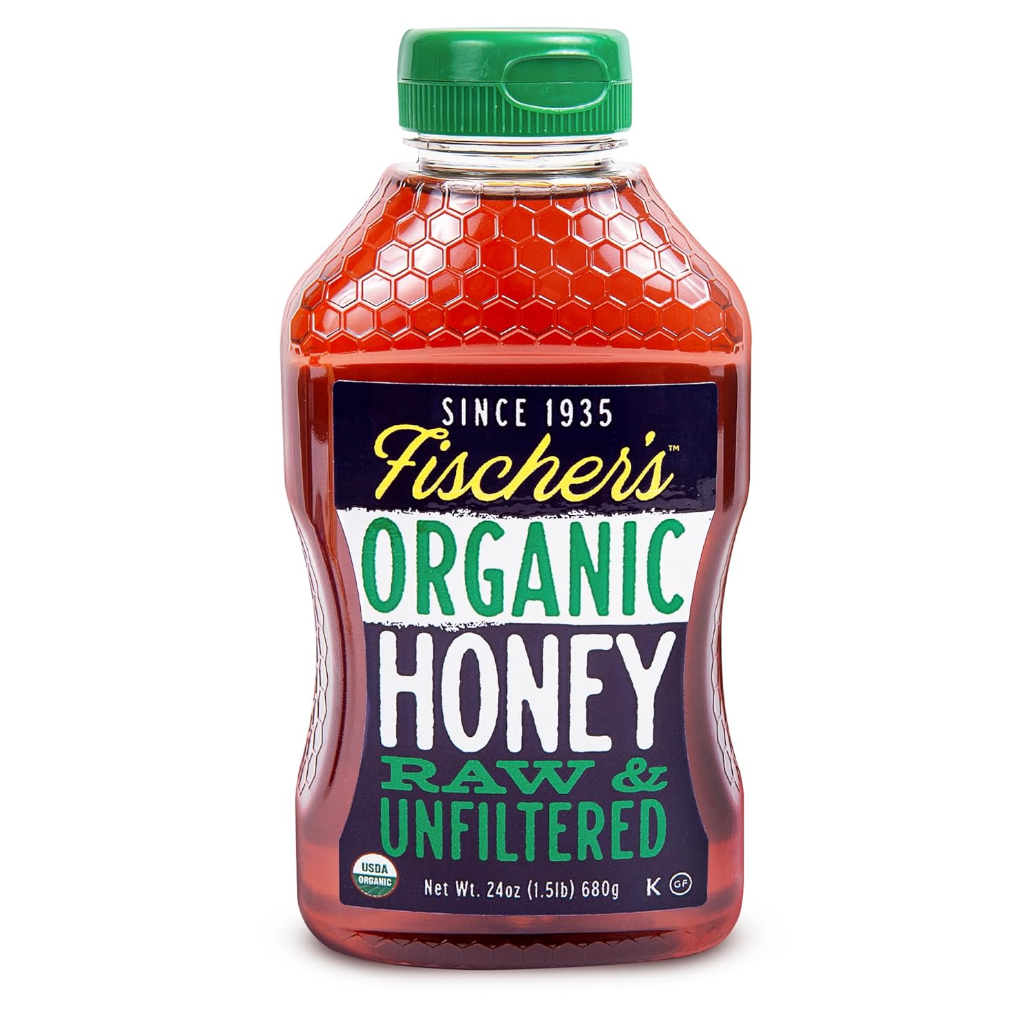 Amazon.com: Fischer's 100% Organic Honey, USDA Certified, 24 oz Squeeze ...