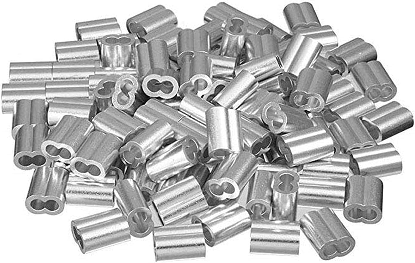 SHOUCAN Aluminium Crimping Loop Sleeve, Double Core Ferrule for Wire ...