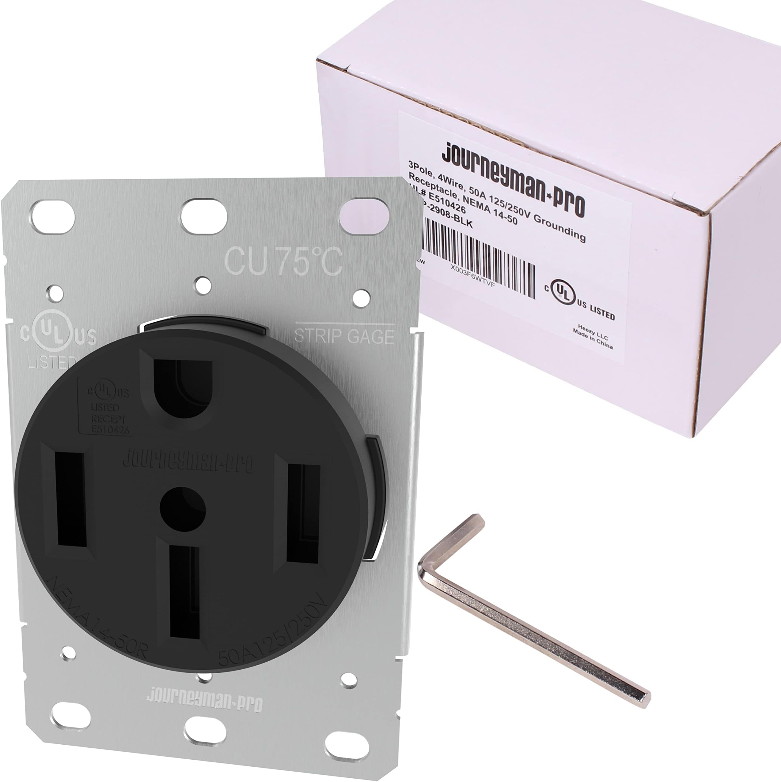 Amazon.com: Hubbell HBL9450A Straight Blade Device Receptacle, RTP ...