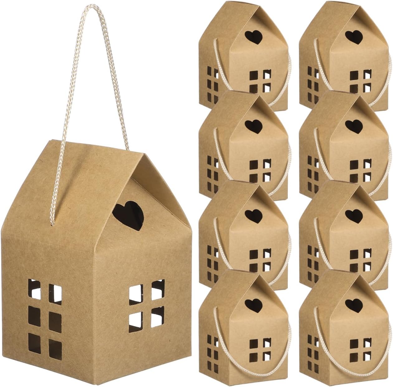 Amazon.com: WRITWAA Handheld House Shaped Present Boxes 15 Pack Paper ...