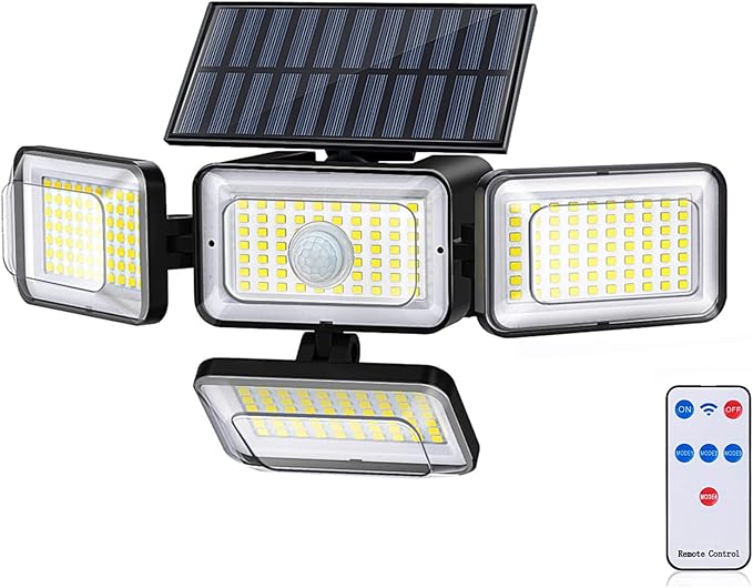 Mokot Solar Outdoor Lights, 288 LED IP65 Waterproof Motion Sensor ...