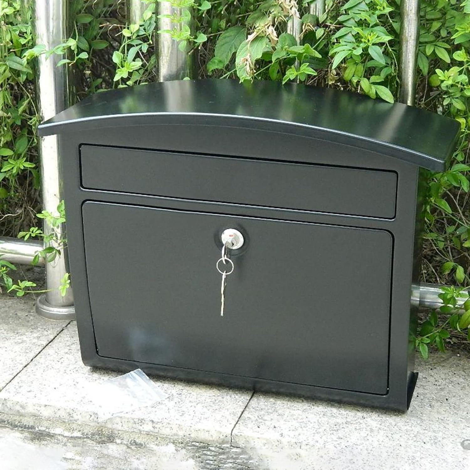 Wall Mount Letterbox, Metal Mailbox, Outside Large Waterproof Lockable ...