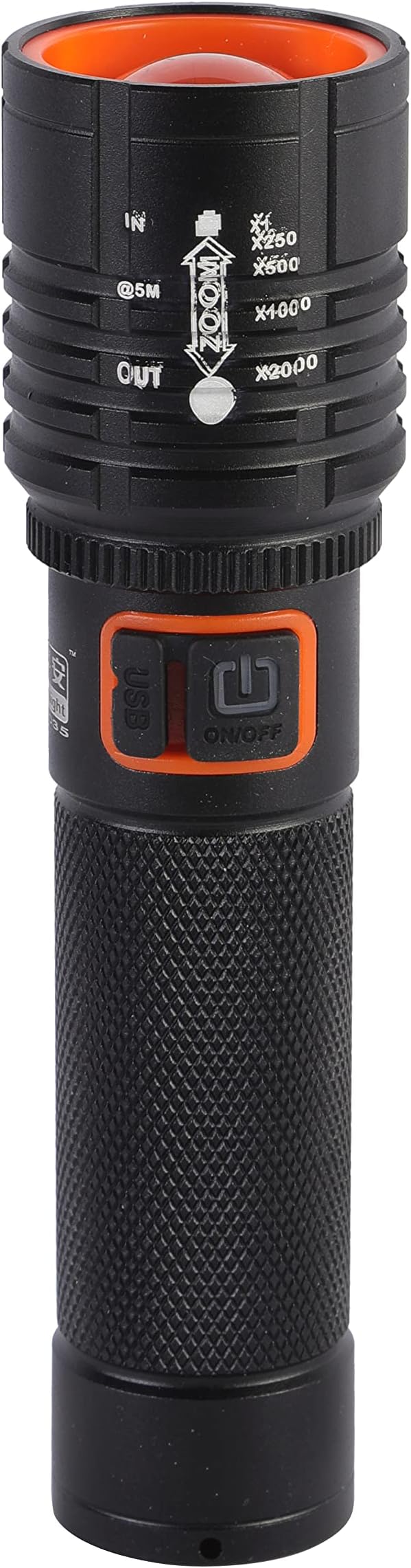 MZ 035 (ZOOMABLE LED Metal Torch) 4 Modes Flashlight, Super Bright Cree ...