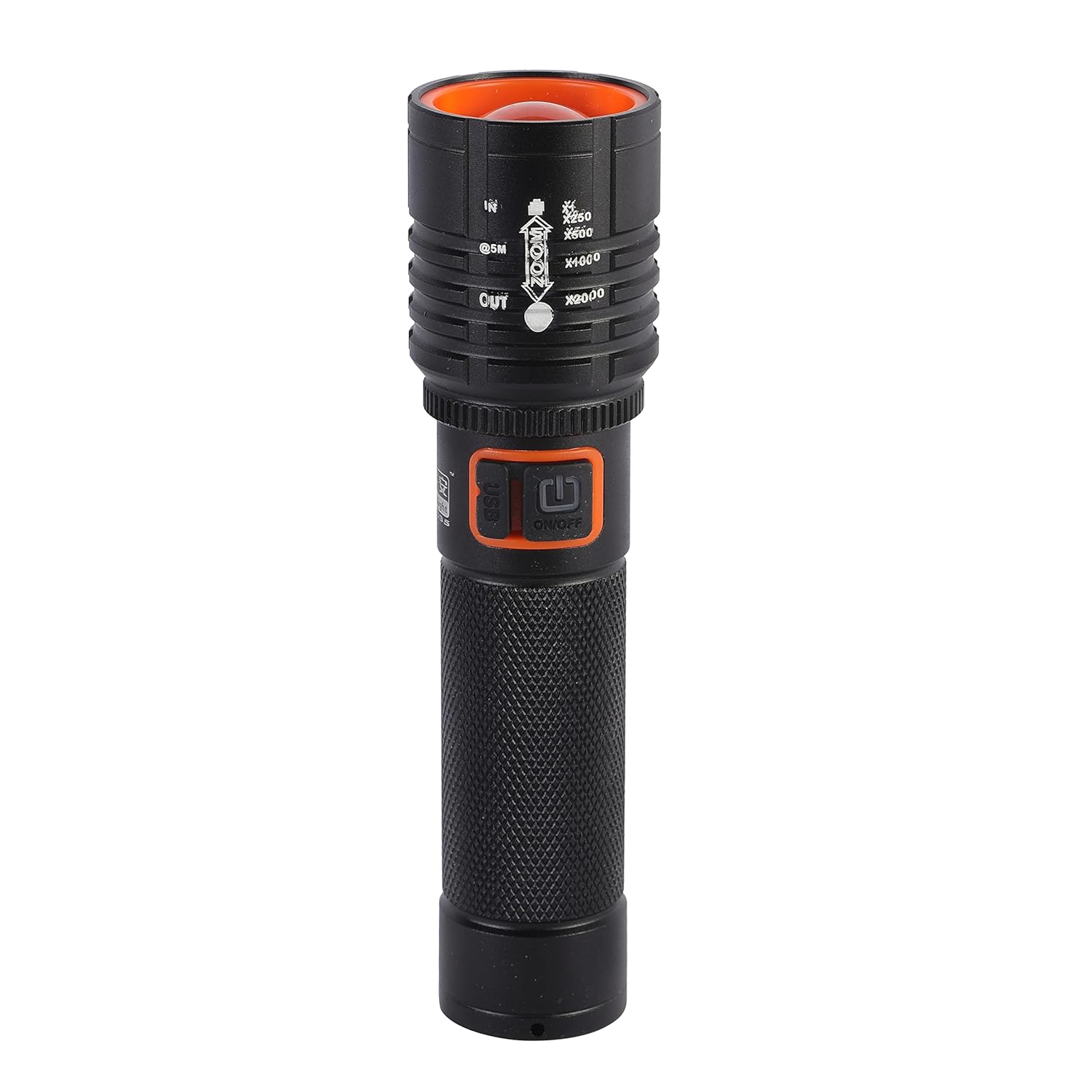 MZ 035 (ZOOMABLE LED Metal Torch) 4 Modes Flashlight, Super Bright Cree ...